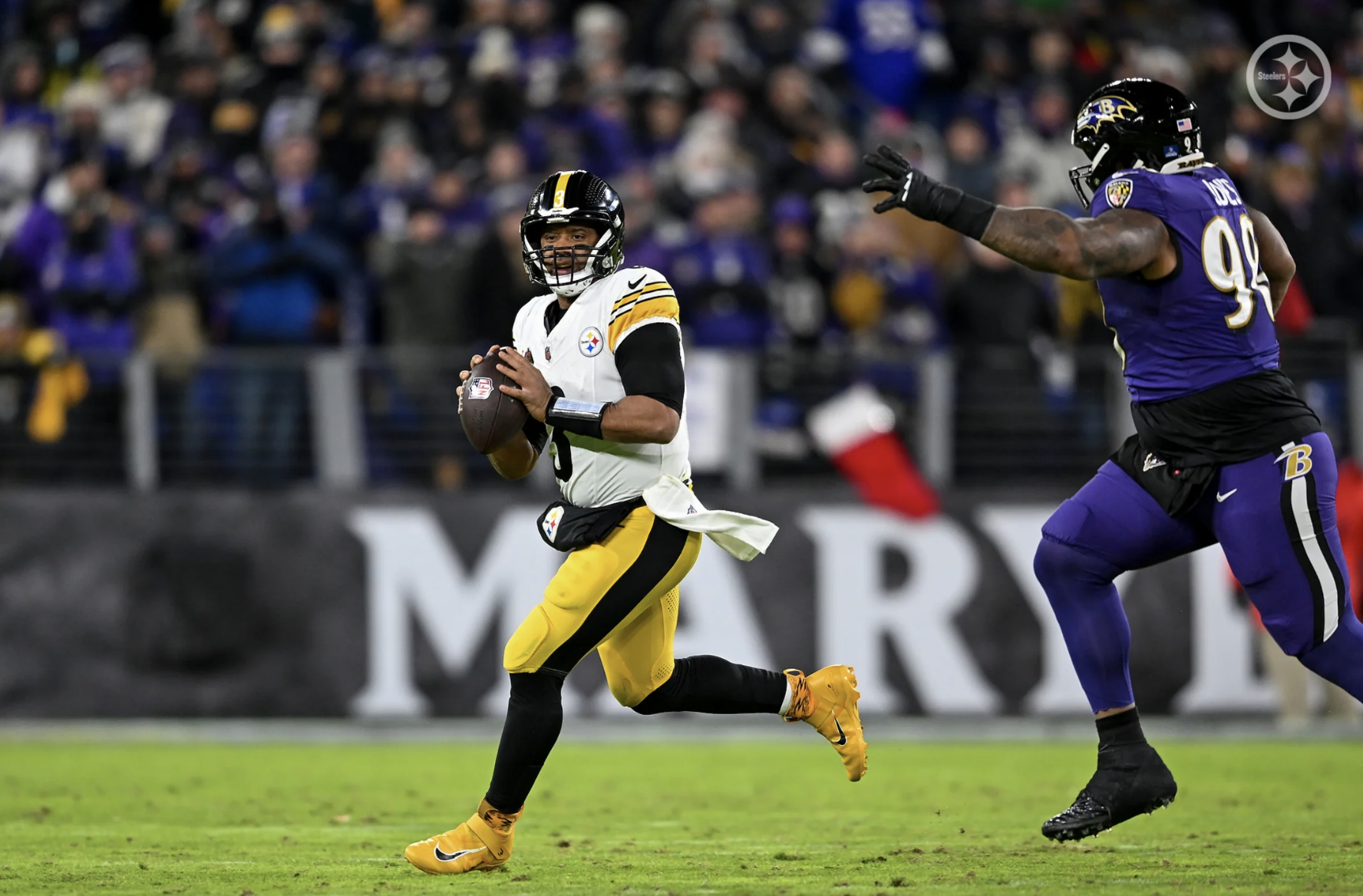 Steelers' Russell Wilson The Victim Of A Direct Shot From Ravens ...