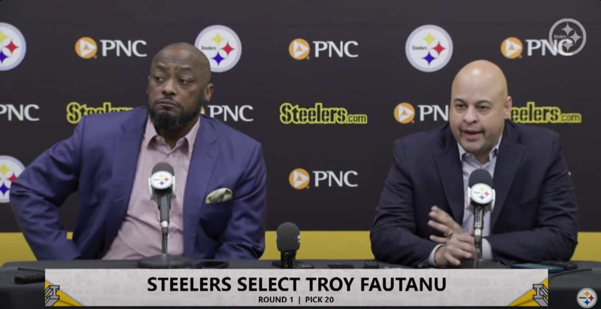 Steelers Mike Tomlin And Omar Khan Were Absolutely Clear We Werent Moving Off Troy Fautanu